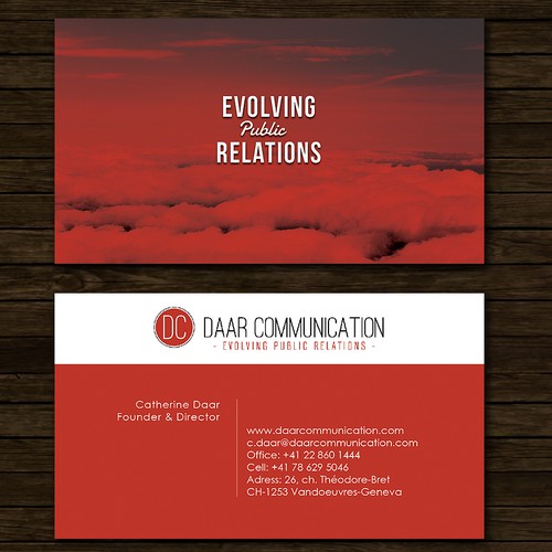 Business Card design for a Public Relation Agency | Postcard, flyer or ...