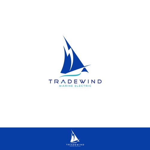 Design a logo depicting wind/waves for TradeWind Marine Electric ...