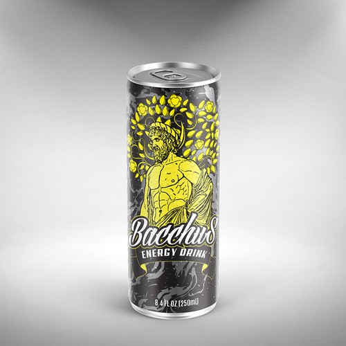 Packaging Label Re-Design for Bacchus Energy Drink (CAN) | Product ...