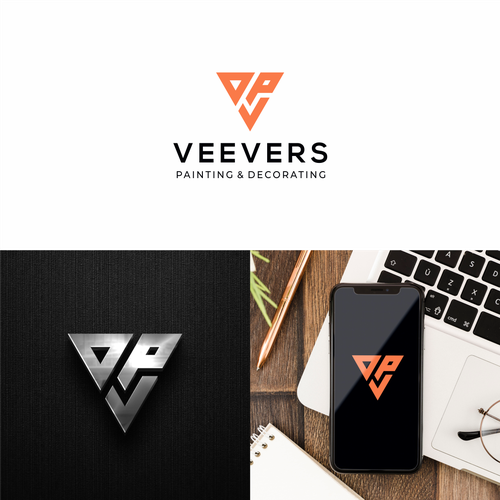 Designs | Veevers Painting and decorating, incorporating VPD into logo ...