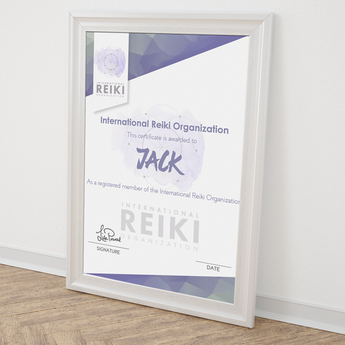 Reiki Certificate Template
