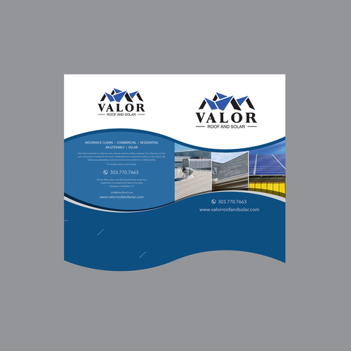 Presentation Folder Design, fast growing roof & solar company in ...