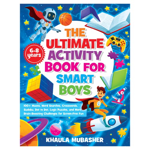 Designs | Fun and Eye-Catching Activity Book Cover for Boys Ages 6–8 ...