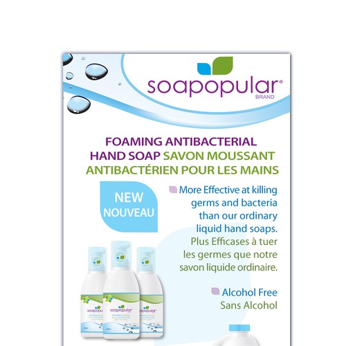 Soapopular - Antibacterial Hand Soap label and banner design | Print or ...