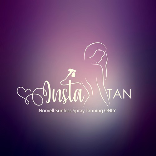 A spray tan salon possibly a logo with a spray tan gun looping in the ...