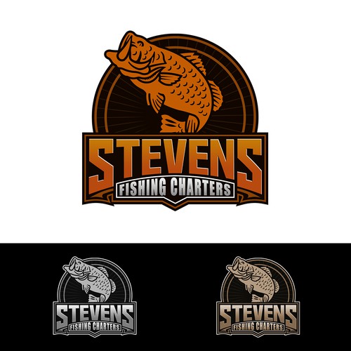 Design a logo for a charter fishing business that is bold, adventurous ...