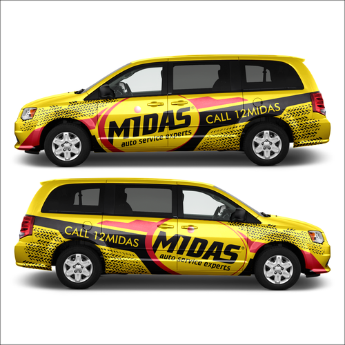 Midas Shop Van and Courtesy Shuttle | Car, truck or van wrap contest