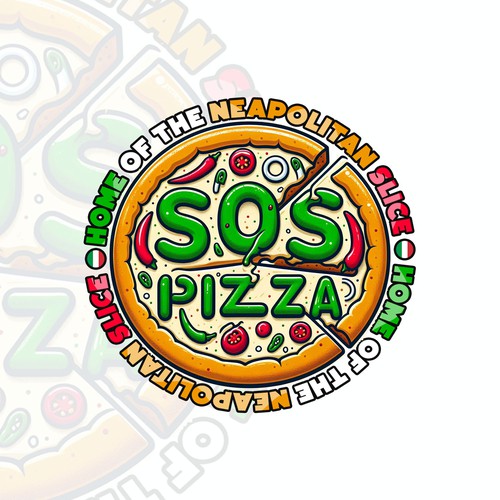 Design a loud new york style pizza van logo based on emergency bold ...