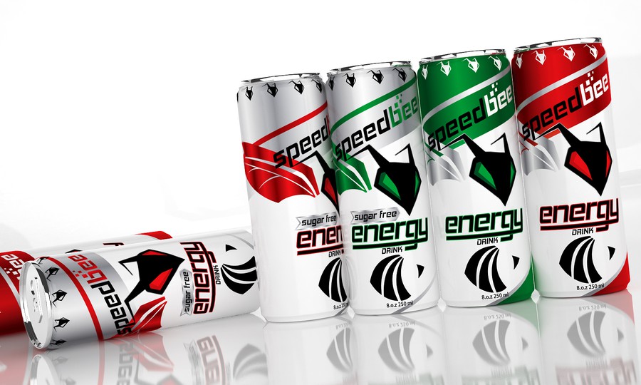 Create a clean catchy energy drink can label | Product label contest