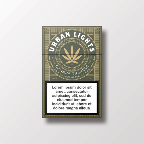 Cannabis - Cigarette Box for cigarettes with mix Tobacco/CBD Hemp ...