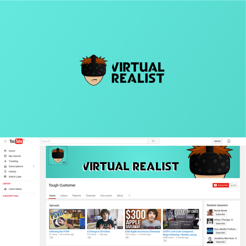 Virtual Reality Youtube channel needs striking logo | Logo & social ...