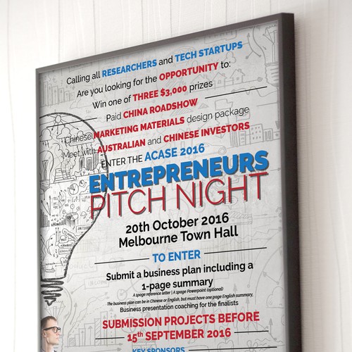 Create a poster for an entrepreneurs pitch night | Poster contest