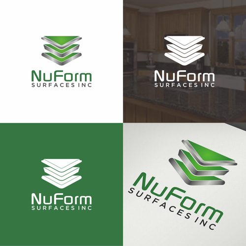 Create a modern logo for NuForm Surfaces Inc..... makes countertops ...
