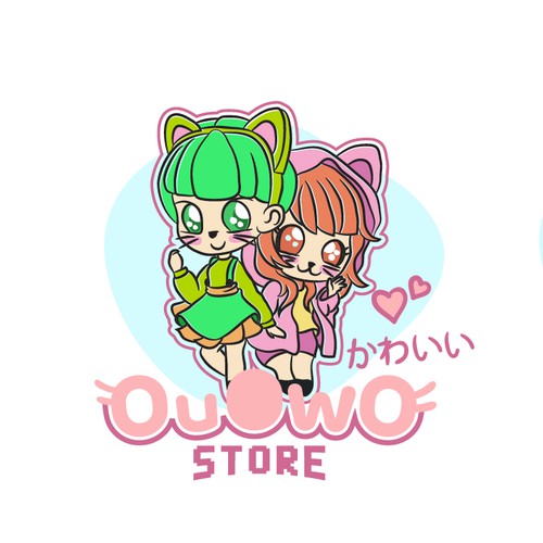 Cute and Fun logo for Kawaii themed clothing store | Logo design contest
