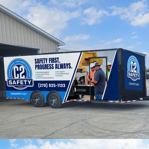 Designs | FULL Trailer Wrap - Construction Safety Company | Car, truck ...