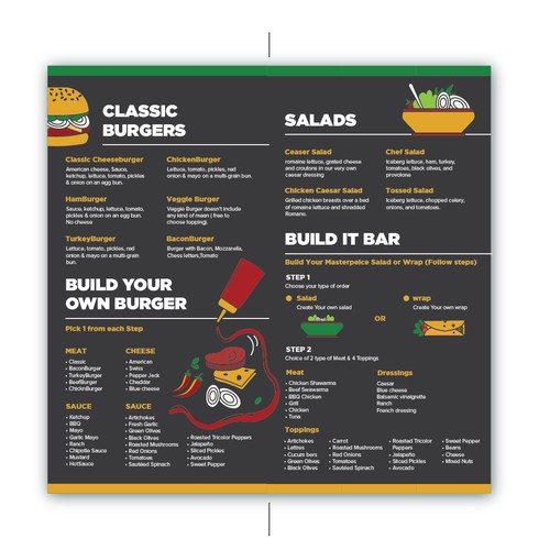 Menu for 5 Star Pizza n Burgers ( sample provided ) | Menu contest