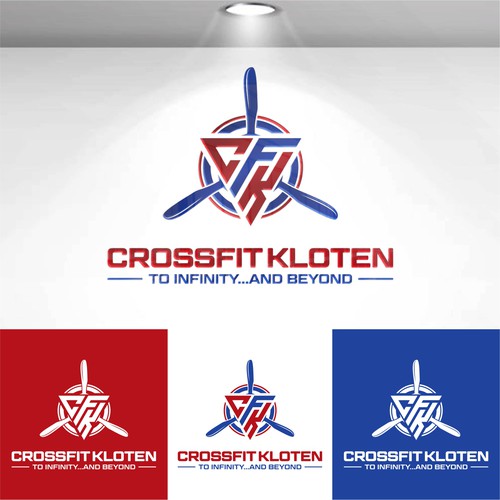 Designs | Airplane style logo for a CrossFit Gym | Logo design contest