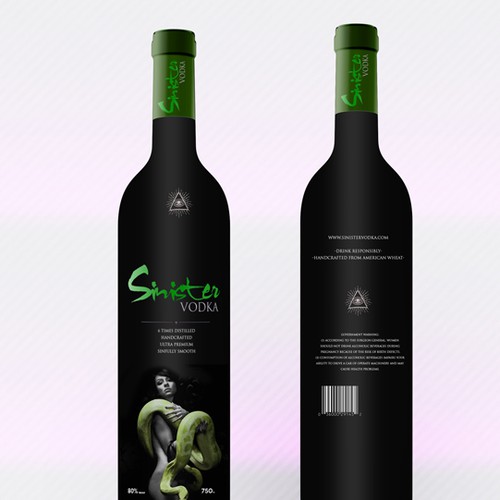 Sinister Vodka needs a new product label | Product label contest