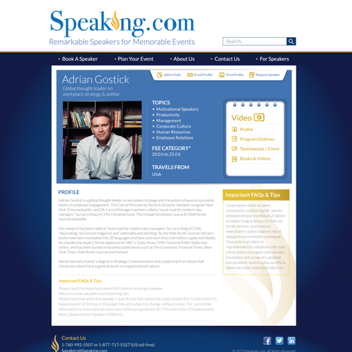 New website design wanted for Speaking.com | Web page design contest