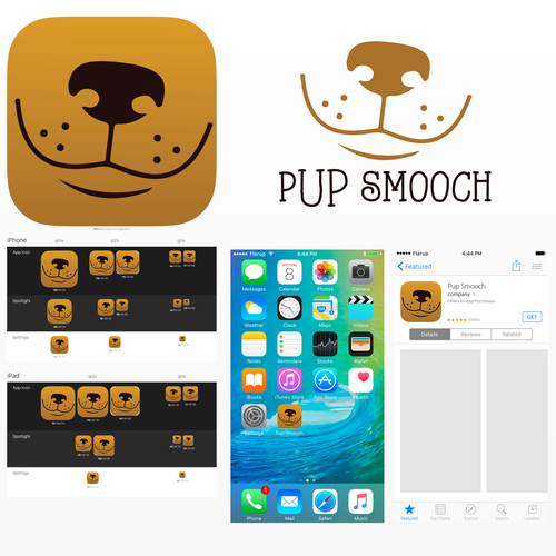 Design a simple dog face for an app | Logo design contest