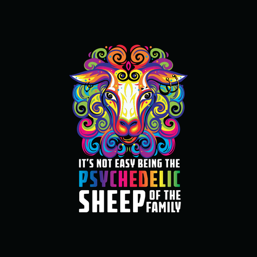Psychedelic Sheep Memes ItS Not Easy Being The Psychedelic Sheep Of