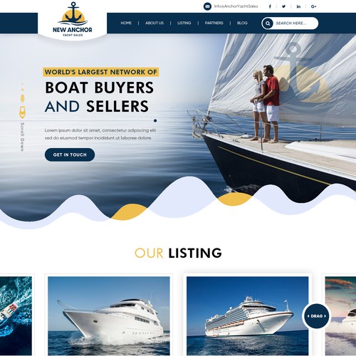 Designs | 🛥️ 👙🚤 Awesome boat / yacht brokerage firm changing the ...