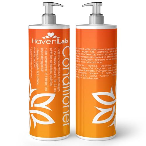New 100% natural shampoo and conditioner needs colourful packaging ...