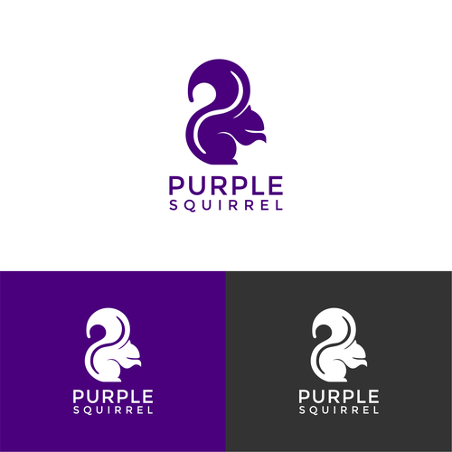 Animal logo of a purple squirrel | Logo design contest