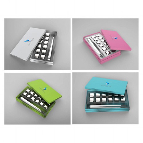 Whiskey Stone Ice Cube Package Design - Wants a modern and cool design ...