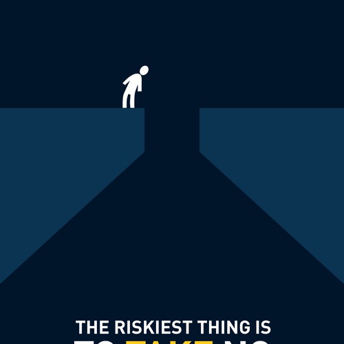 Poster with a quote "The riskiest thing is to take no risks" | Postcard ...