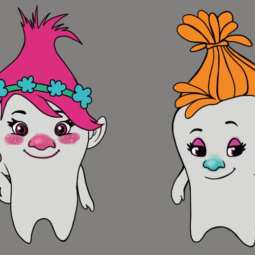 Trolls movie themed tooth shirt needed | T-shirt contest