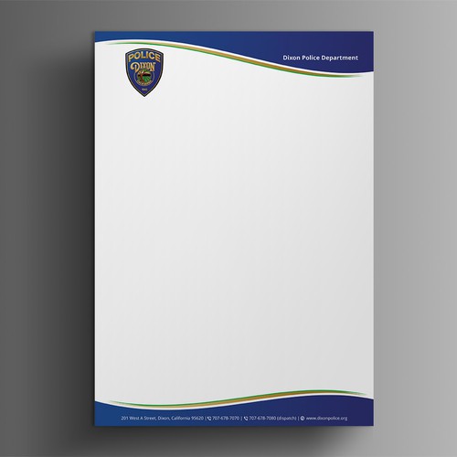 Dixon Police Department letterhead | Stationery contest