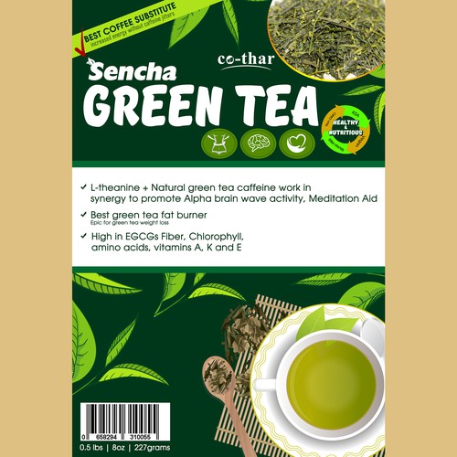 Design a Modern and simple green tea label | Product label contest