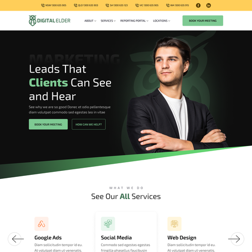 Designs | Digital Marketing Website Redesign - Inspiring / Modern ...
