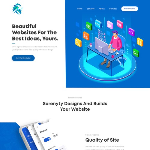 Design a modern looking website for a web development agency. | Web ...