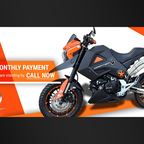 Design an awesome product launch banner for a motorcycle finance ...