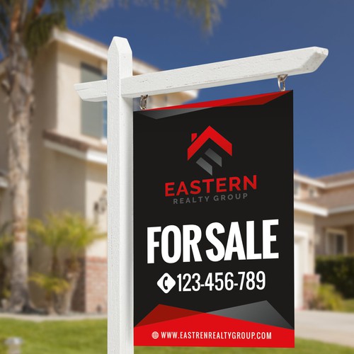 Eye catching and easy to read real estate lawn sign | Signage contest