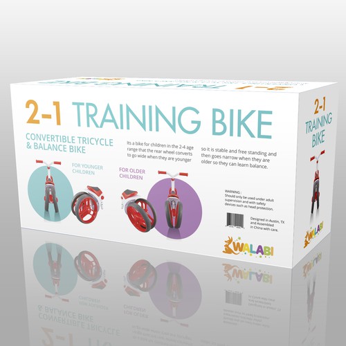 Box Design for Innovative Childrens Bike | Product packaging contest