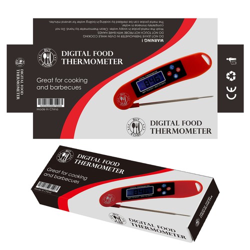 Creative Packaging Label for our Digital Food Thermometer | Product ...