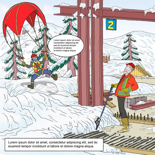 Designs | Comic-style illustration for construction workers ...