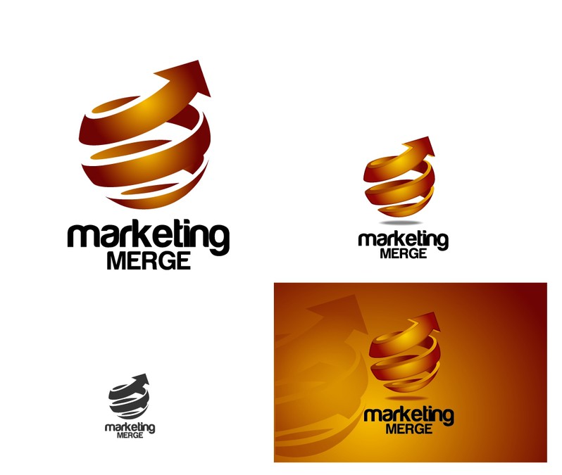 Marketing Merge Logo with Transparent Background | Logo design contest
