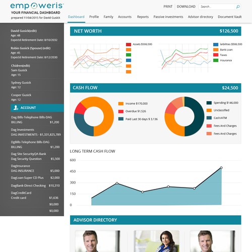 Create Financial Dashboard - Show off your Design Skills! | Web page ...