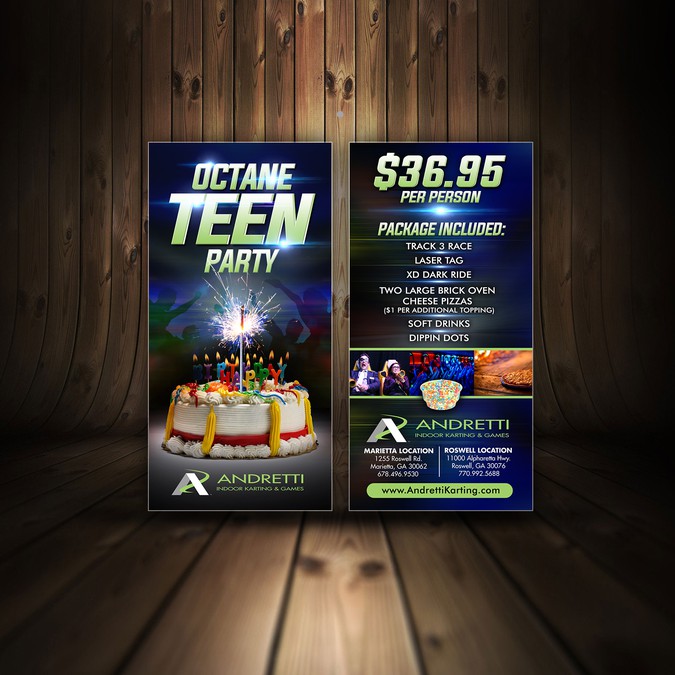 Birthday parties rack card | Postcard, flyer or print contest