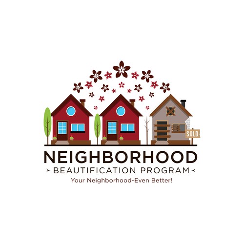 Design a Real Estate Logo for the Neighborhood Beautification Program ...