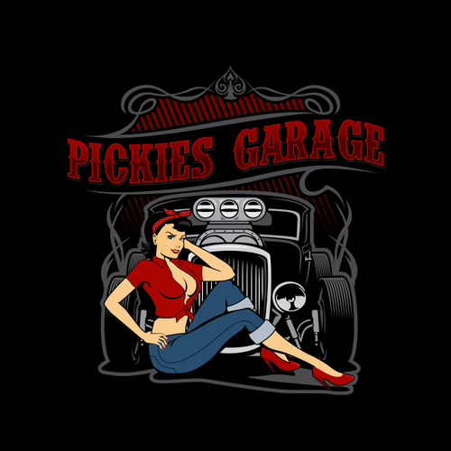 Fun Vintage Garage Rockabilly Pinup!!!! | Logo design contest