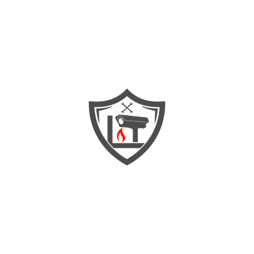 Descriptive logo for "Lit Fire alarm and security" company that ...