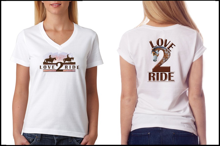 Love 2 Ride T-shirt for girls/women who love horseback riding | T-shirt ...