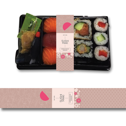 Create a packaging sleeve for sushi, sold to large retailers | Product ...
