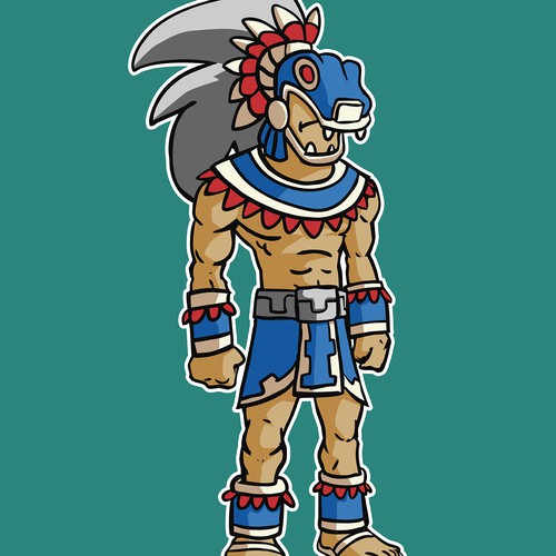 mayan bad ass character cartoon dude | Character or mascot contest