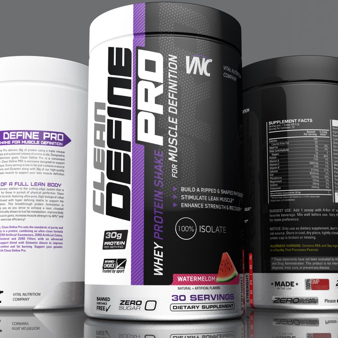 Create a dynamic and bold Protein label for our product | Product label ...